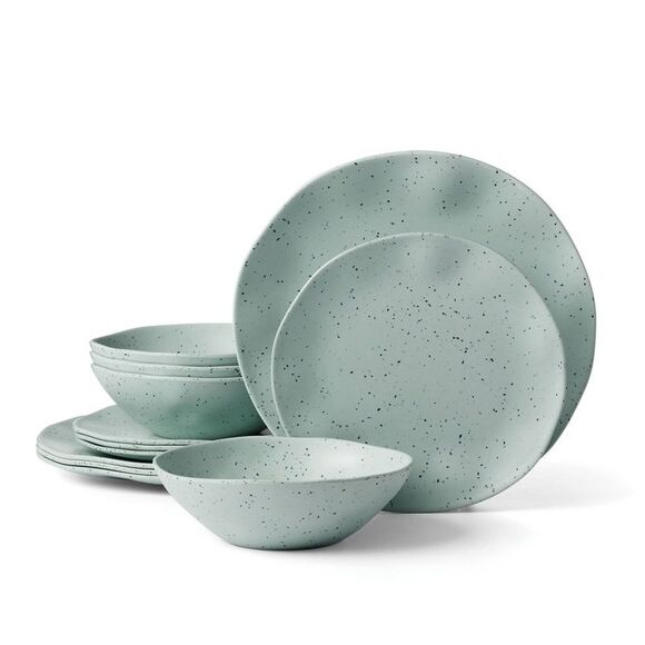 Oneida | Dining | Oneida 2pc Melamine Dinnerware Set Terrazzo Mint Mint ...